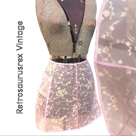 Vintage | Other | Vintage 95s Sheer Pink Hostess Apron Vintage Boudoir ...